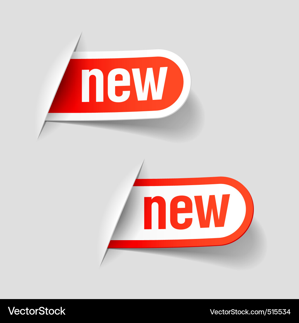 New labels Royalty Free Vector Image - VectorStock