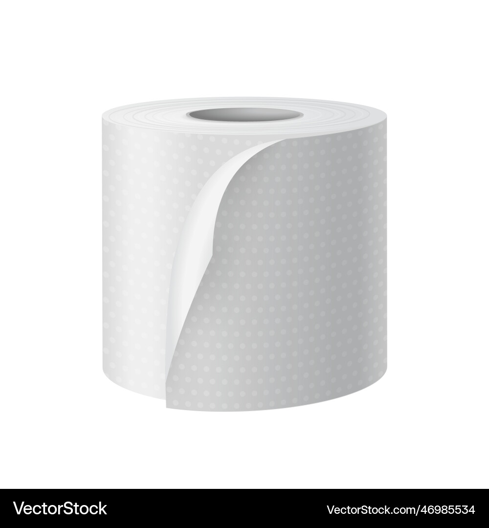Realistic Toilet Paper Roll Royalty Free Vector Image