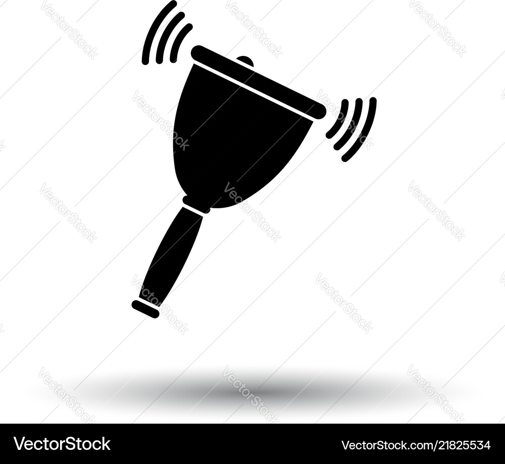 School hand bell icon Royalty Free Vector Image