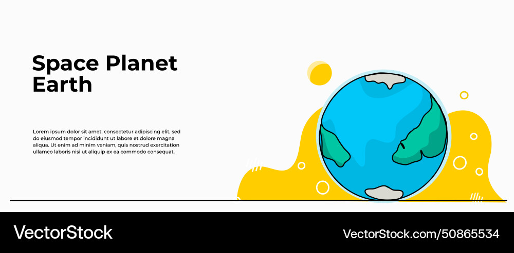 Space planet earth modern flat Royalty Free Vector Image