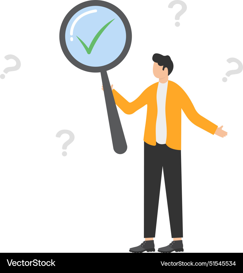 Young businessman finding solution in business con