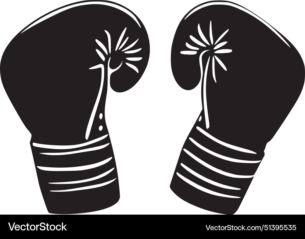 Boxing gloves - minimalist and flat logo Vector Image
