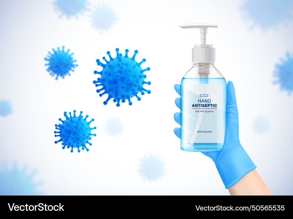 Coronavirus protection realistic background Vector Image