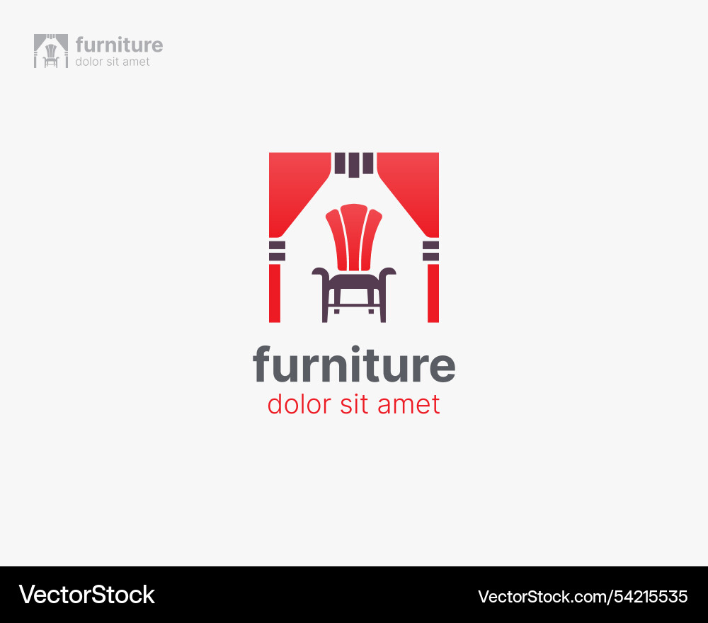 Creative chair logo luxury Royalty Free Vector Image