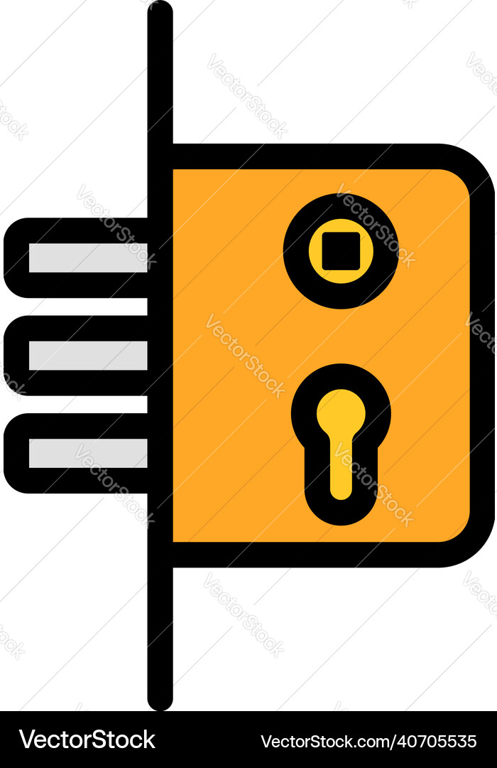 Door lock icon Royalty Free Vector Image - VectorStock