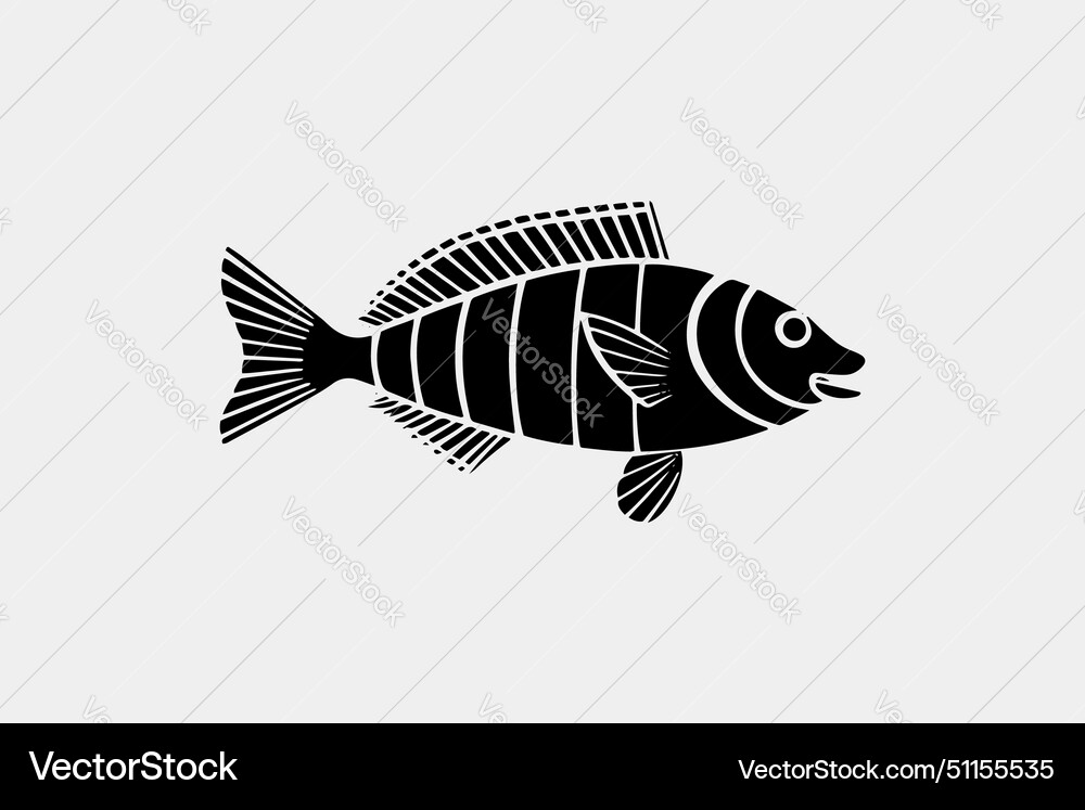 Fish silhouette Royalty Free Vector Image - VectorStock