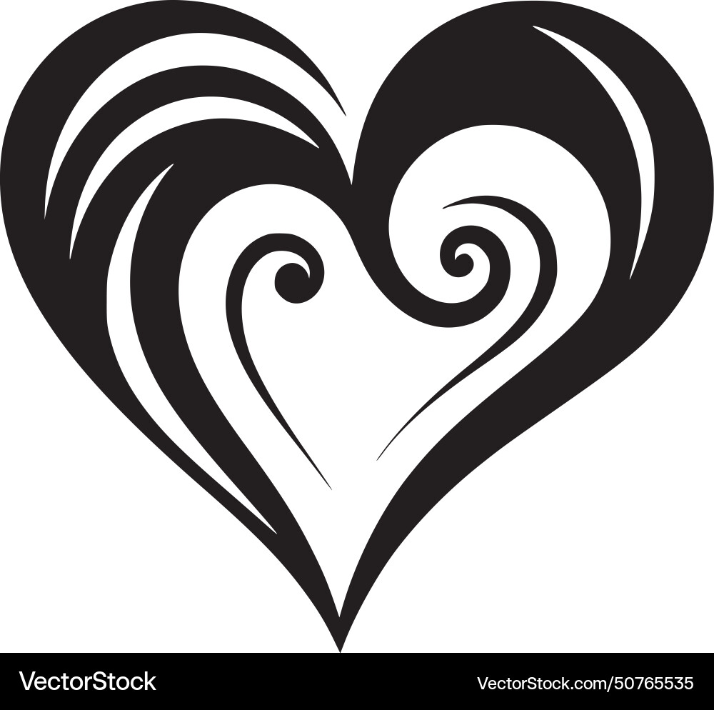 Heart - minimalist and simple silhouette Vector Image