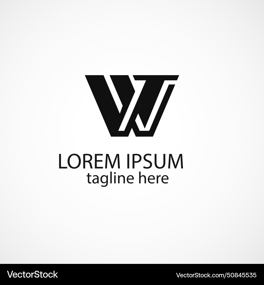 Initial w letter monogram abstract logo design Vector Image