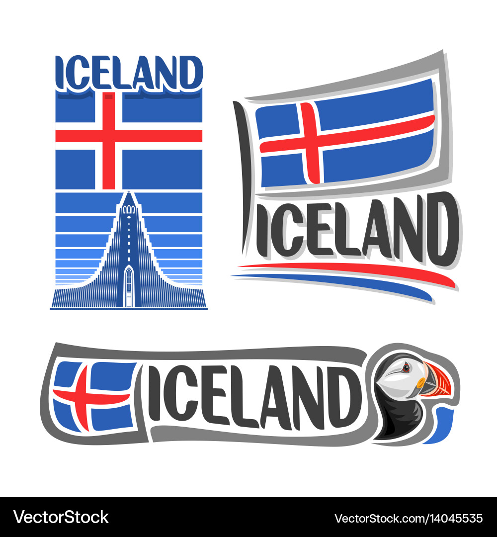 Logo for iceland Royalty Free Vector Image - VectorStock