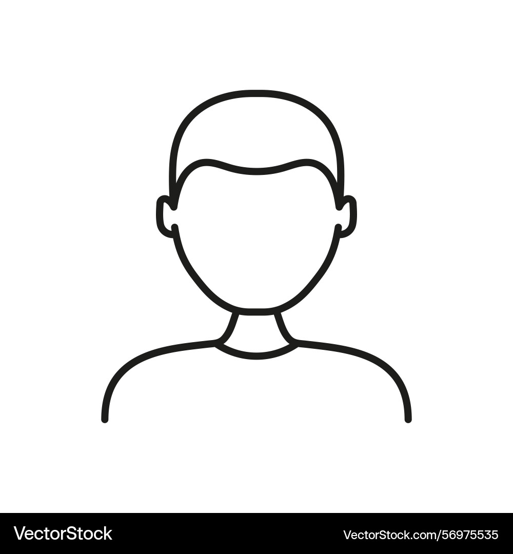 User profile avatar line icon generic user Vector Image