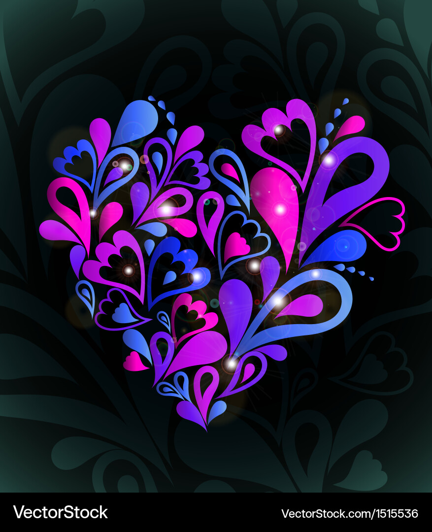 Abstract heart colorful Royalty Free Vector Image
