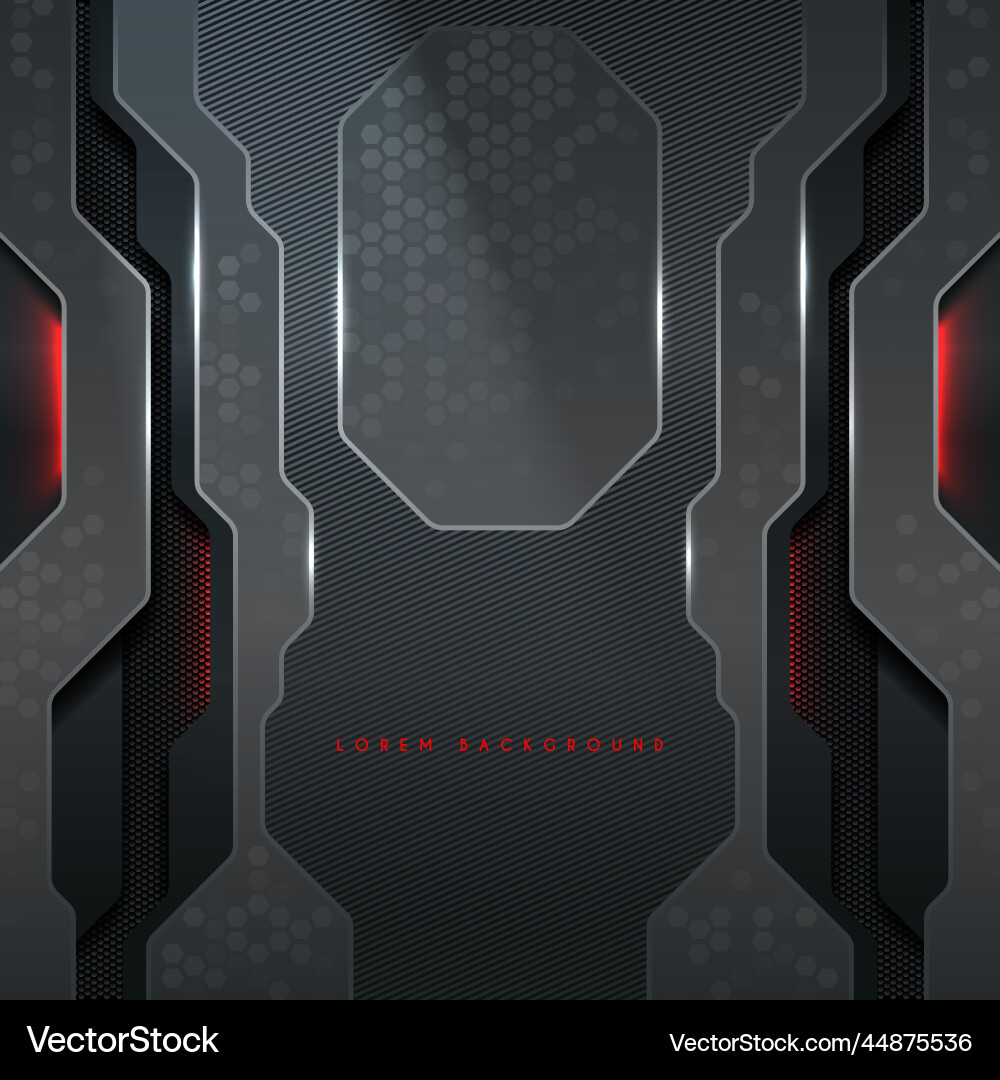 Abstract technology metal background with light Vector Image
