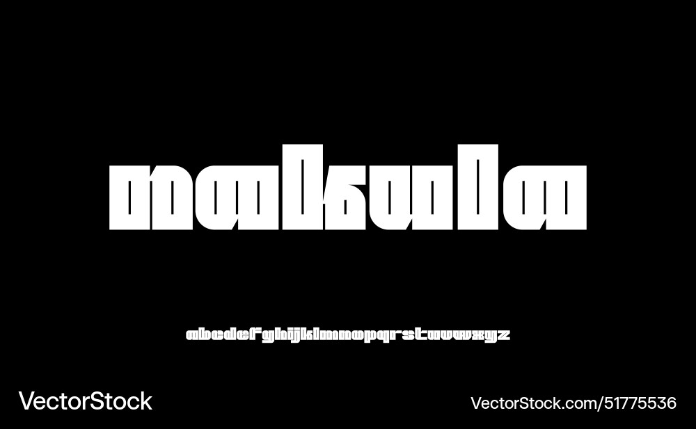 Bold fun urban display alphabet font type Vector Image