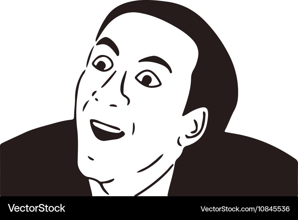 Guy meme face for any design isolated eps Vector Image