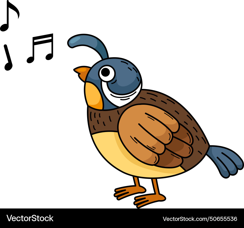 Hand drawn nightingale character Royalty Free Vector Image