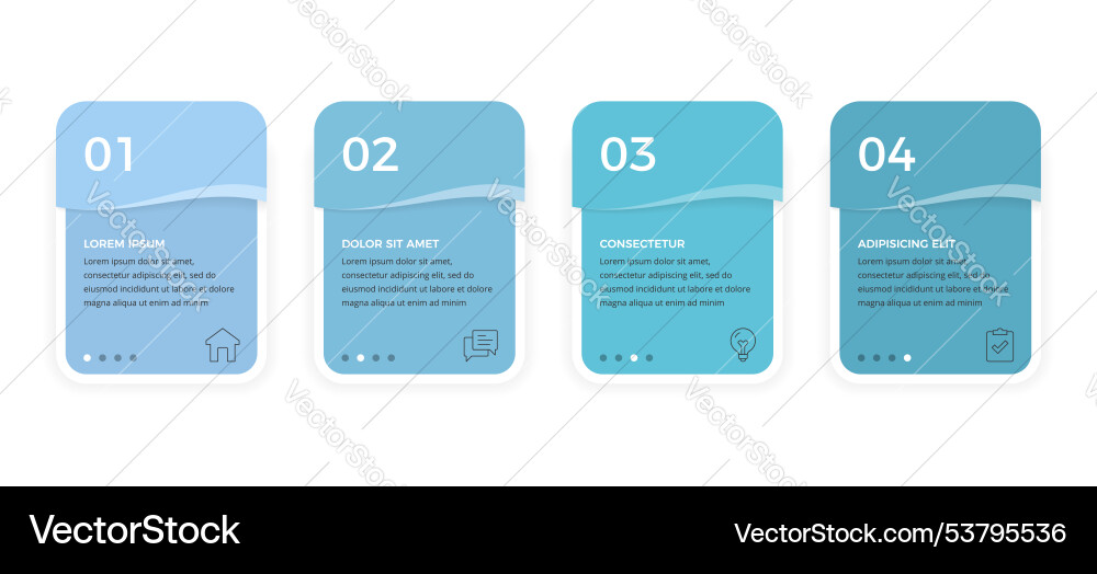 Infographic template - 4 elements Royalty Free Vector Image