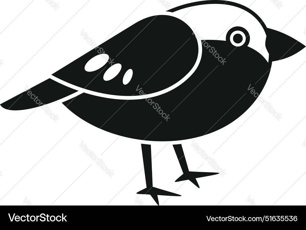 Little bird standing with head turned sideways Vector Image