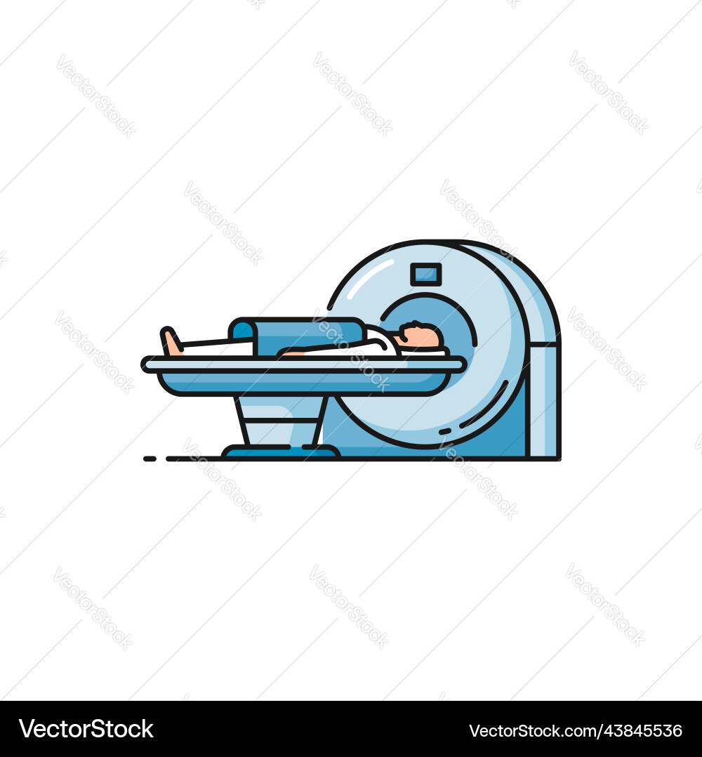 Mri scanner icon medical radiology scan machine Vector Image