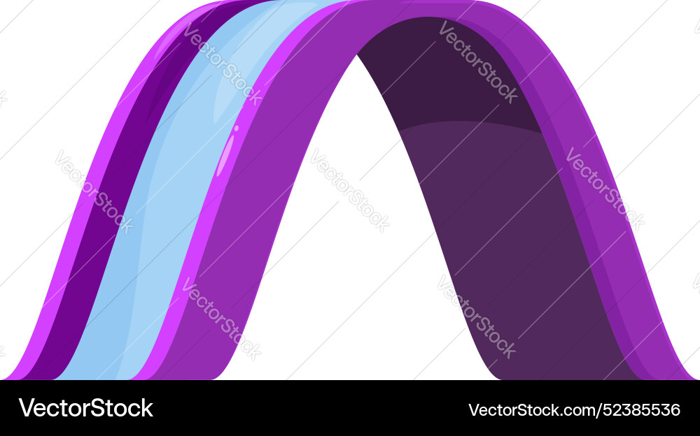 Purple water slide standing on white background Vector Image
