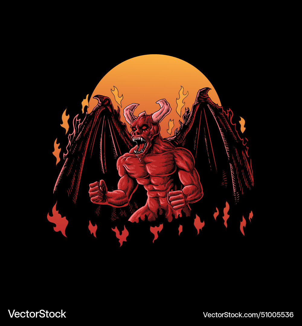 Red devil Royalty Free Vector Image - VectorStock