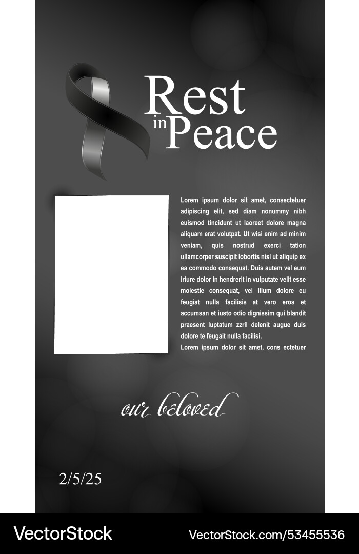 Rest in peace Royalty Free Vector Image - VectorStock