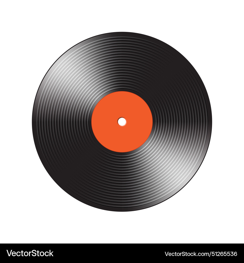 Vinyl disc template isolated on white background Vector Image