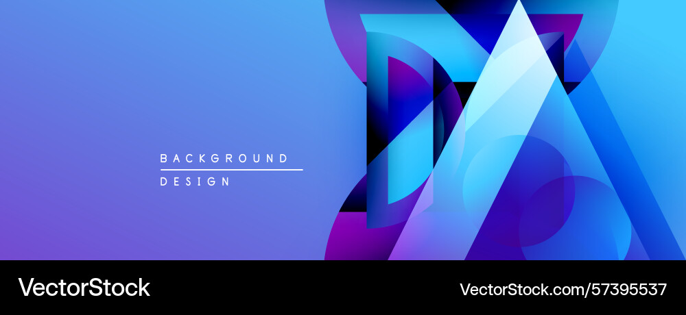 Abstract geometric shapes overlap creating Vector Image