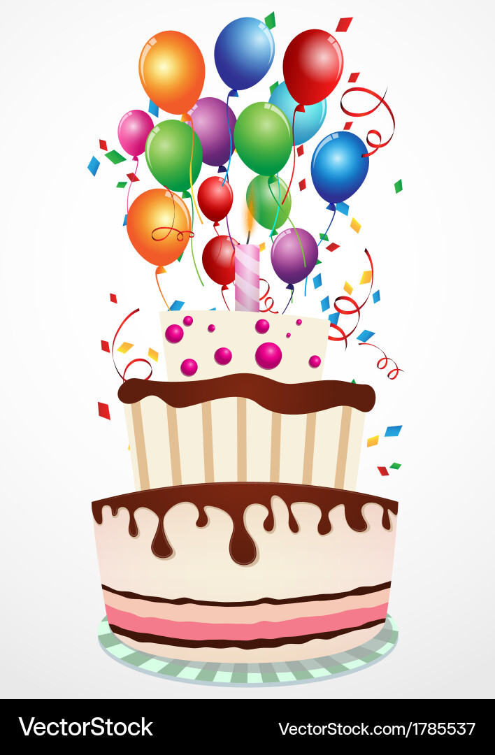 Birthday cake Royalty Free Vector Image - VectorStock