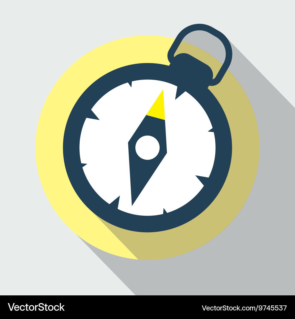 Compass flat icon Royalty Free Vector Image - VectorStock