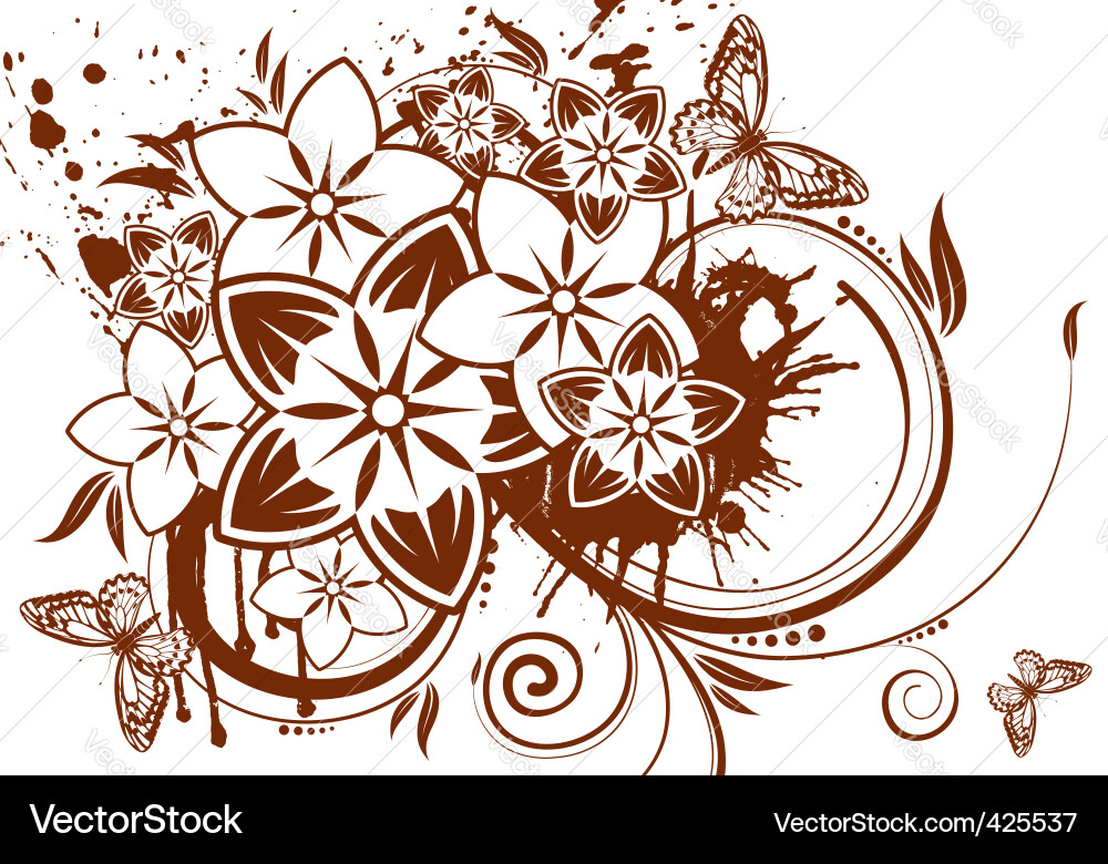 Flower theme Royalty Free Vector Image - VectorStock
