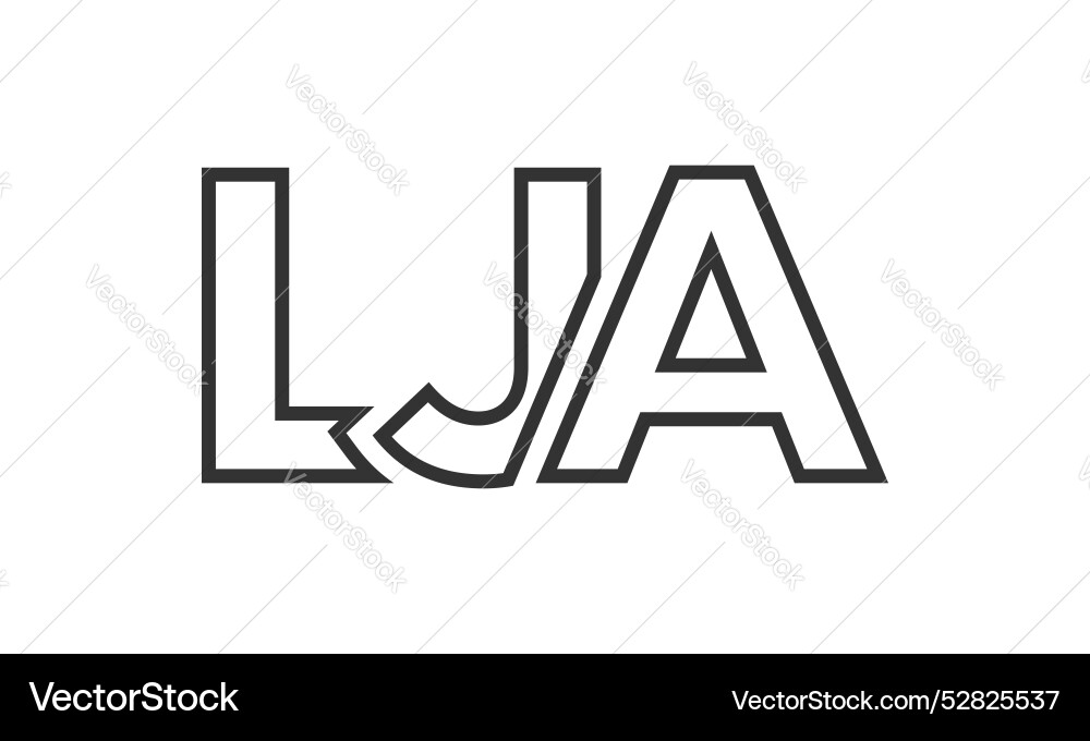 Lja logo design template with strong and modern Vector Image