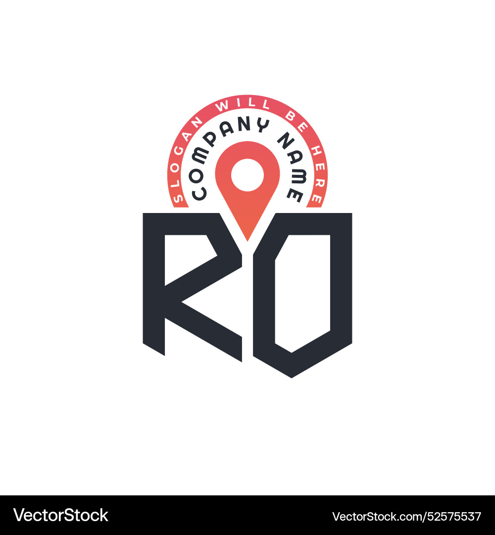 Ro location logo design for human resources Vector Image