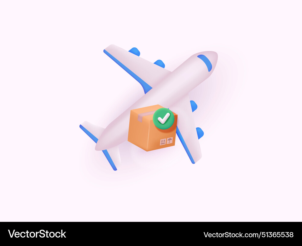 Air cargo transportation aircraft logistics Vector Image