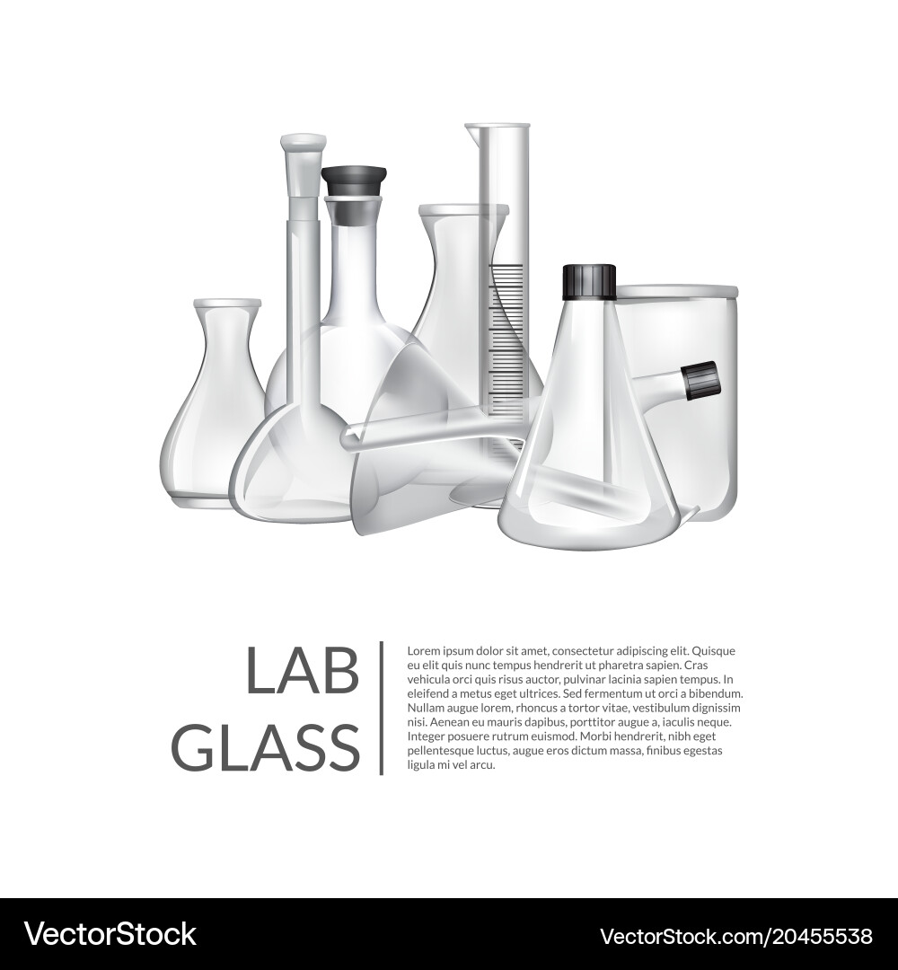 Background chemical laboratory glass tubes Vector Image