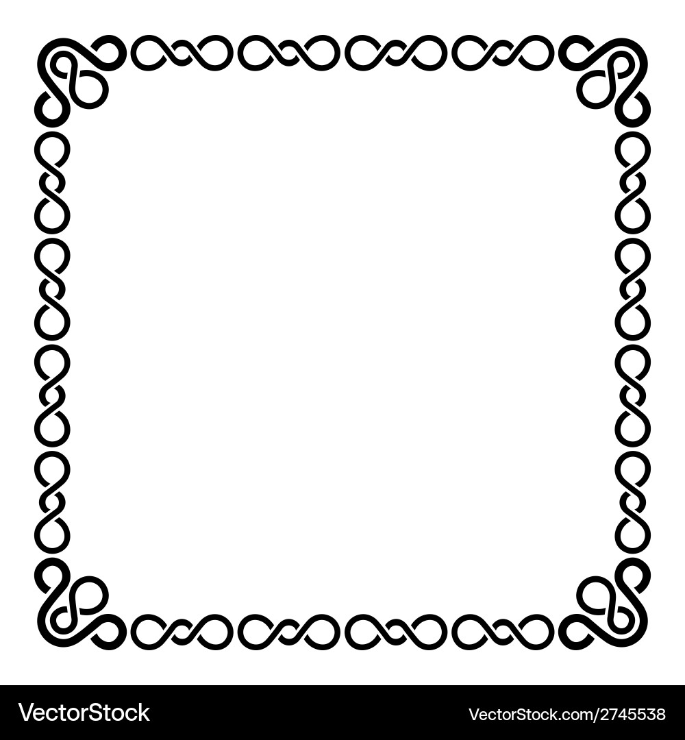 Calligraphic frame and page decoration curl border