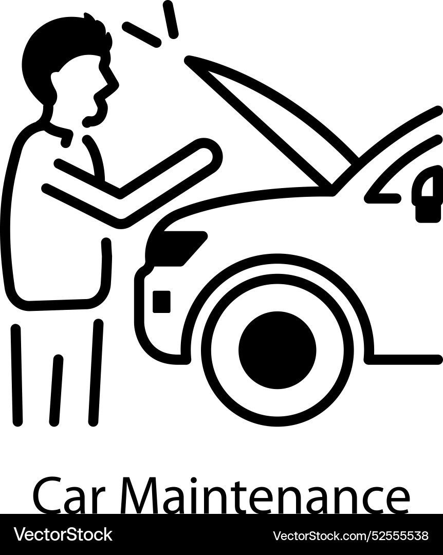 Car maintenance Royalty Free Vector Image - VectorStock