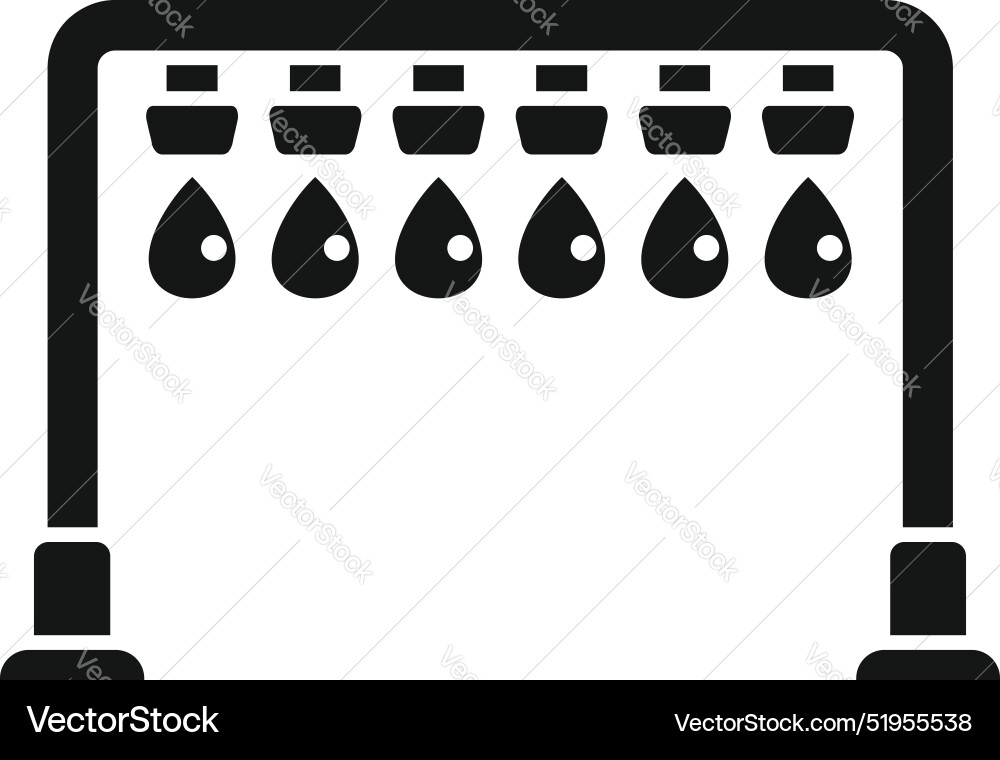 Drip irrigation system watering plants icon Vector Image