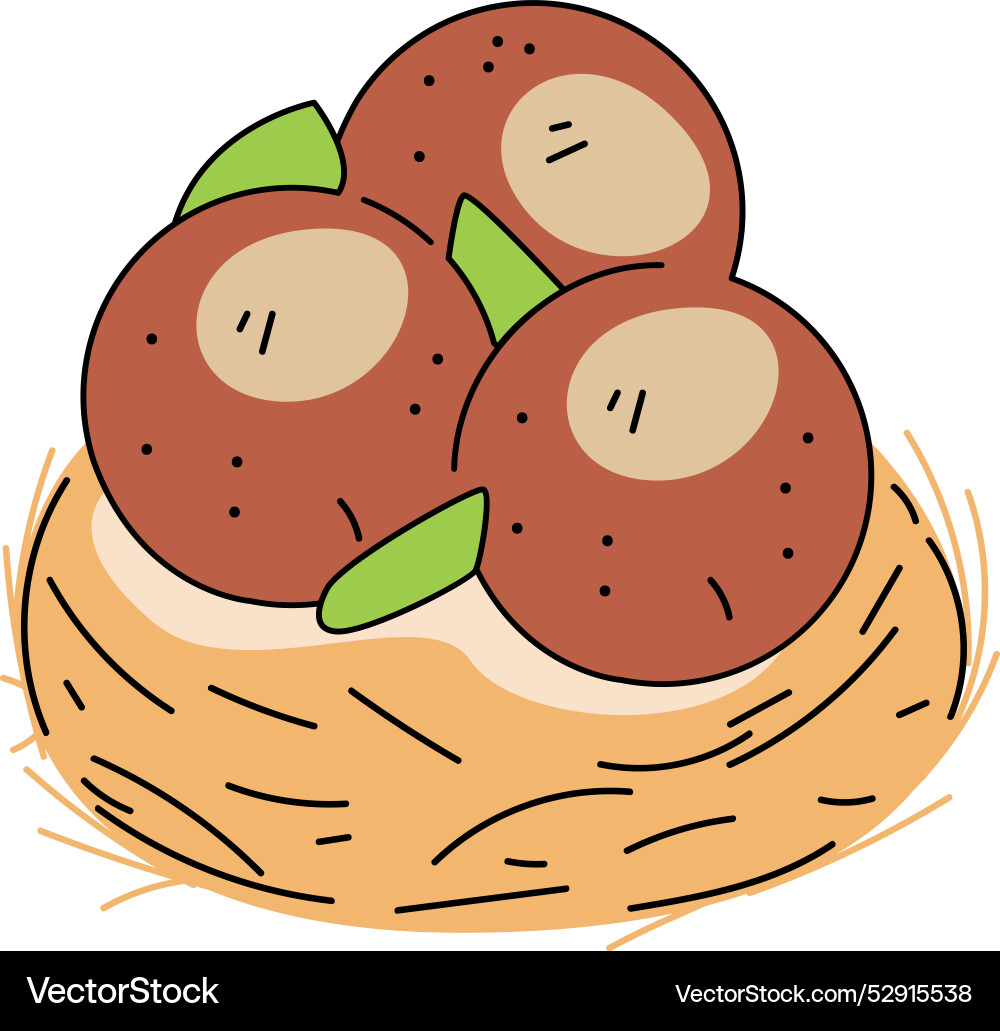 Indian food gulab jamun Royalty Free Vector Image
