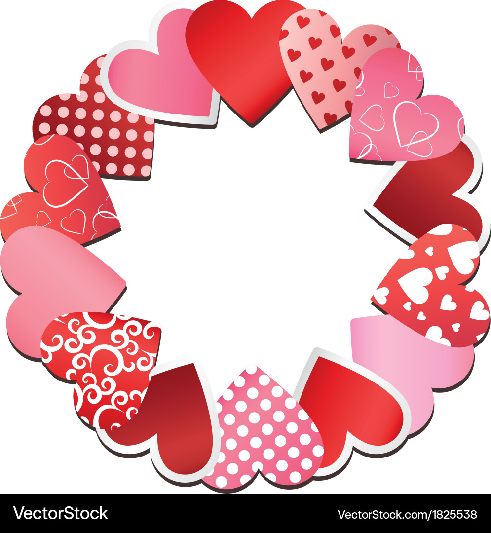 Paper heart frame Royalty Free Vector Image - VectorStock