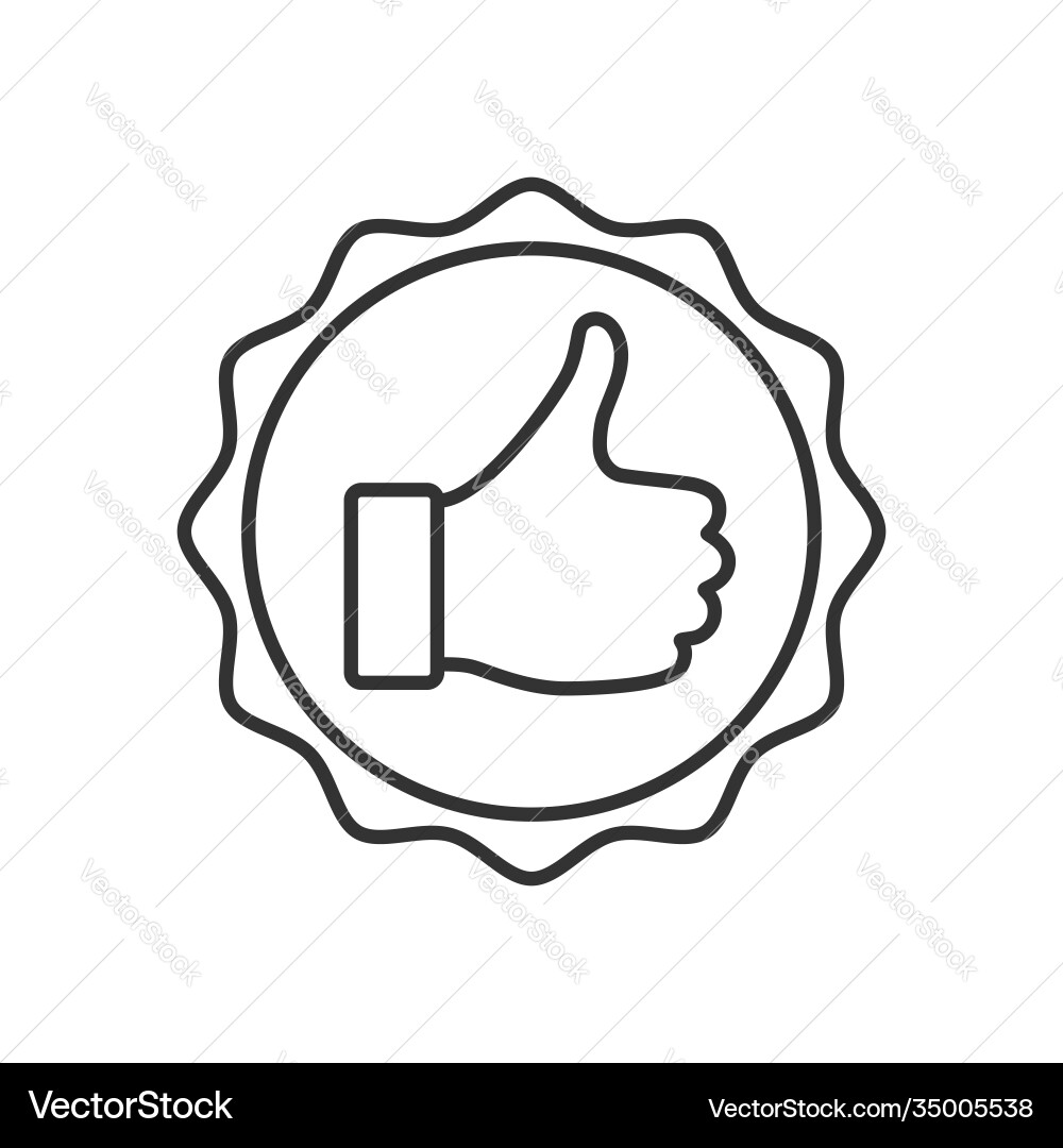 Recommend sign Royalty Free Vector Image - VectorStock