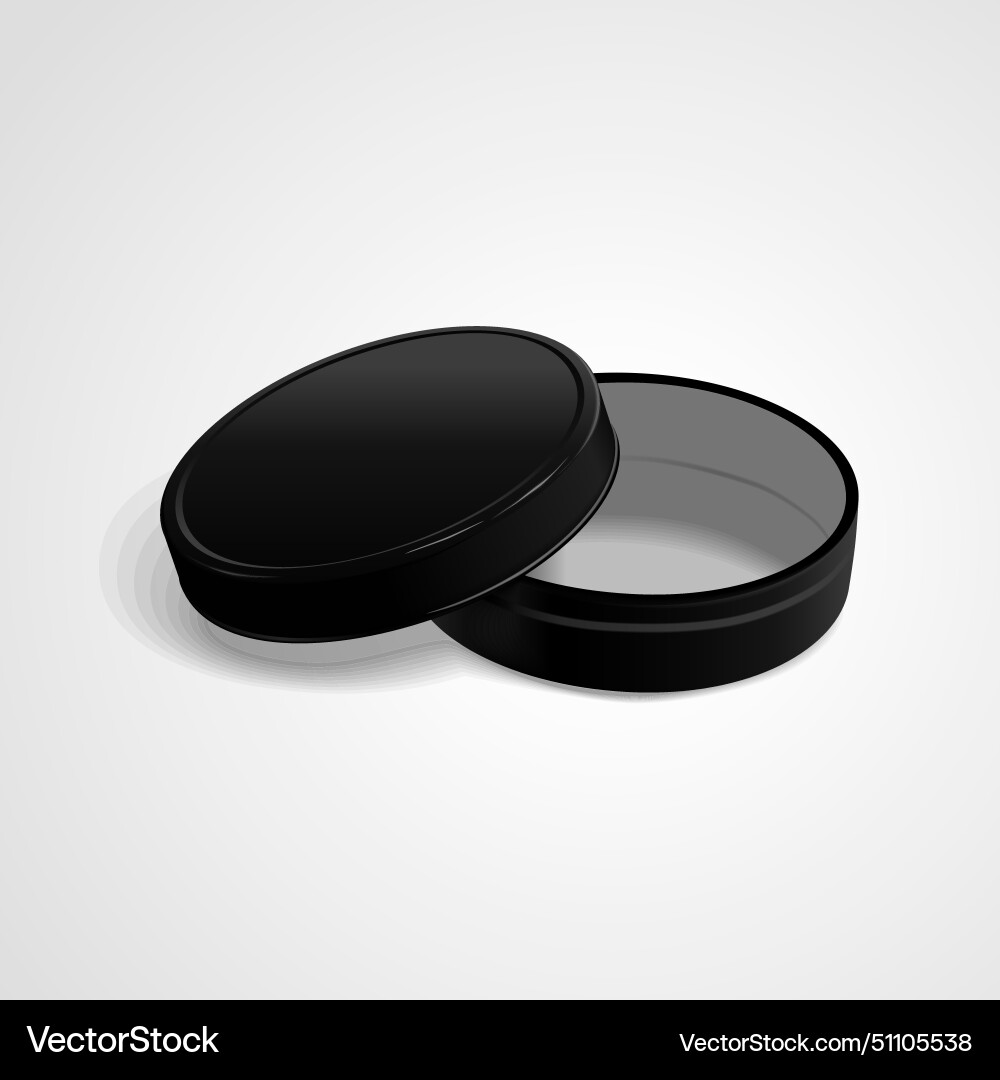 Round metal box Royalty Free Vector Image - VectorStock