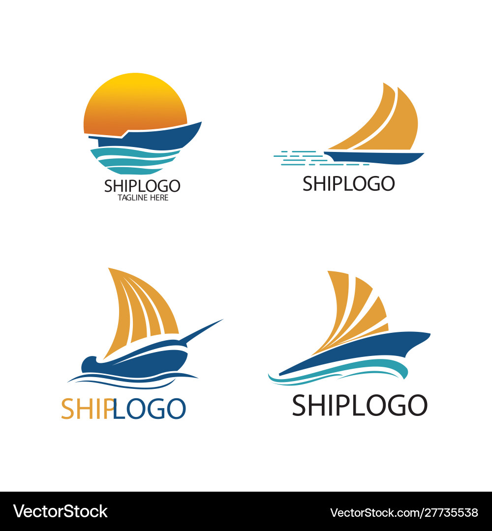 Sailing ship logo Royalty Free Vector Image - VectorStock