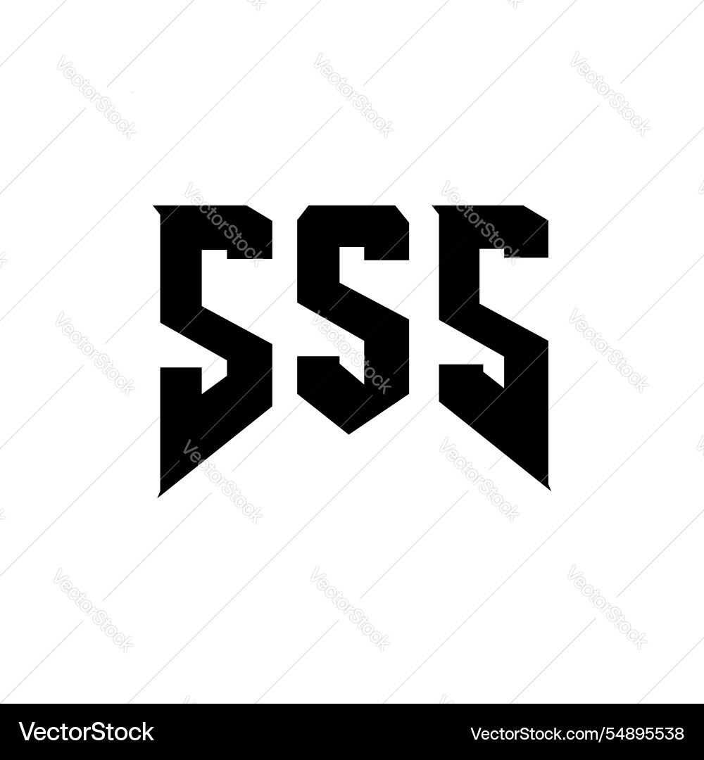 Sss letter logo design for technology company Vector Image