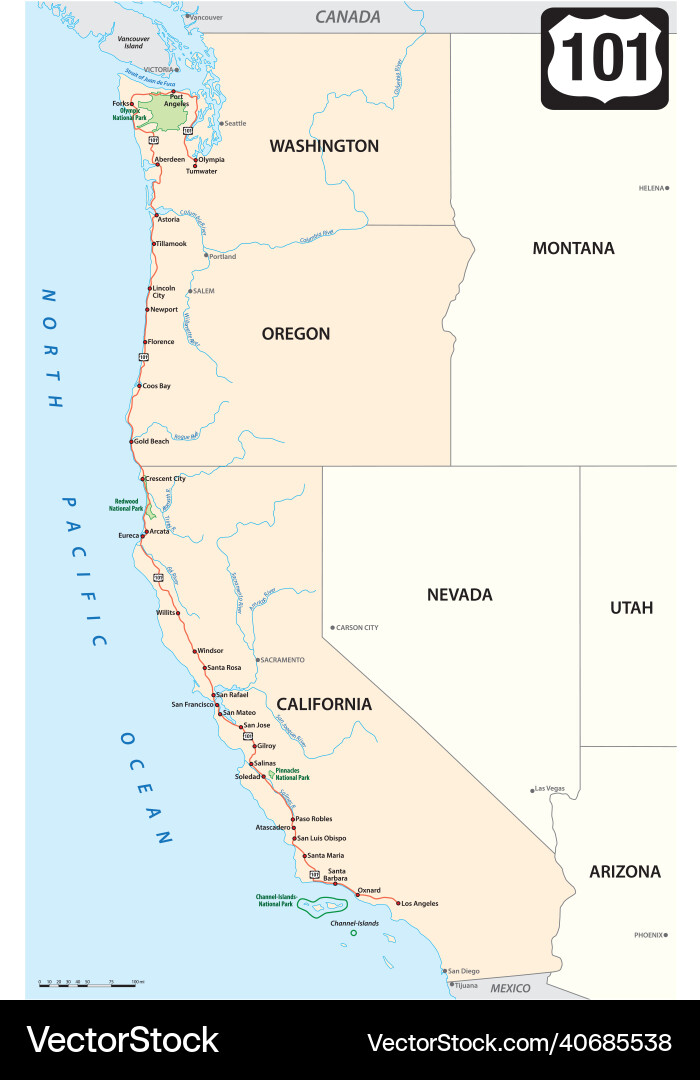Pacific Coast Highway Map