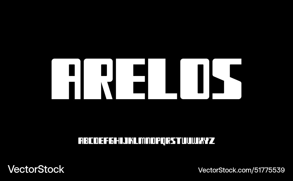 Bold fun urban display alphabet font type Vector Image