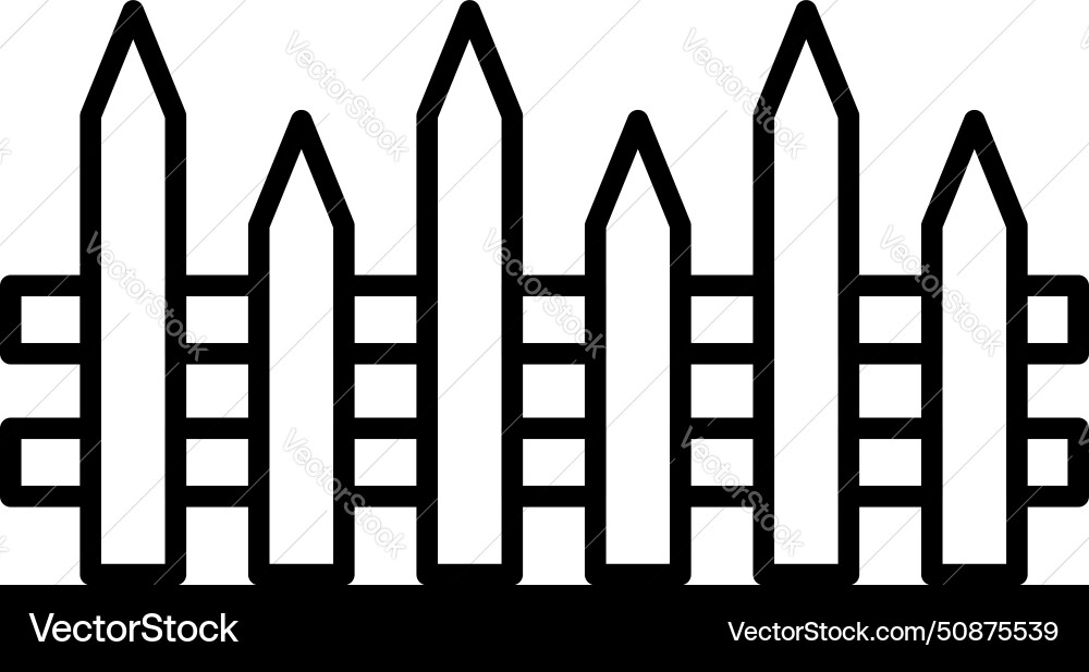 Fence icon set safety barrier garden symbol Vector Image