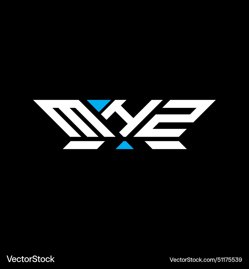 Mhz letter logo design simple and modern Vector Image
