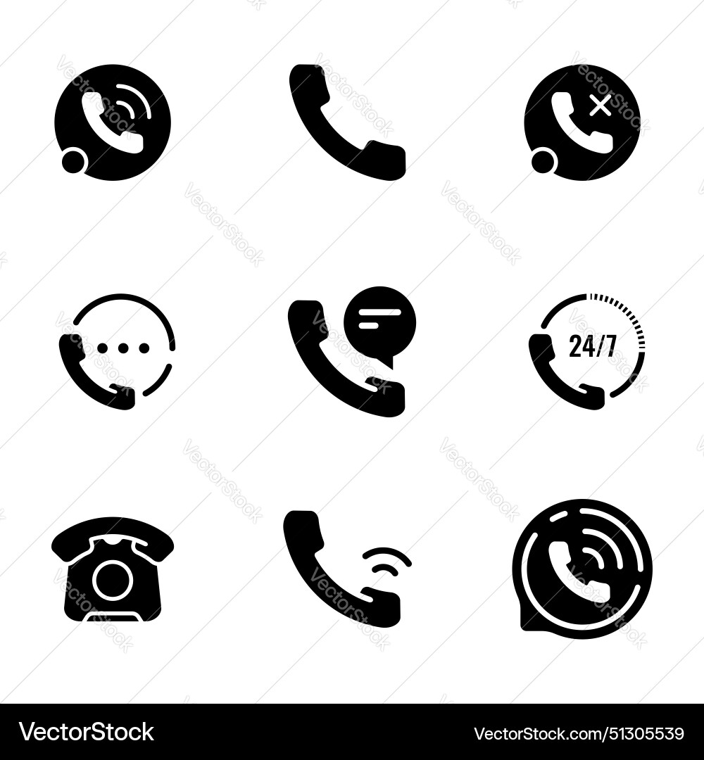 Phone symbol element design collection Royalty Free Vector