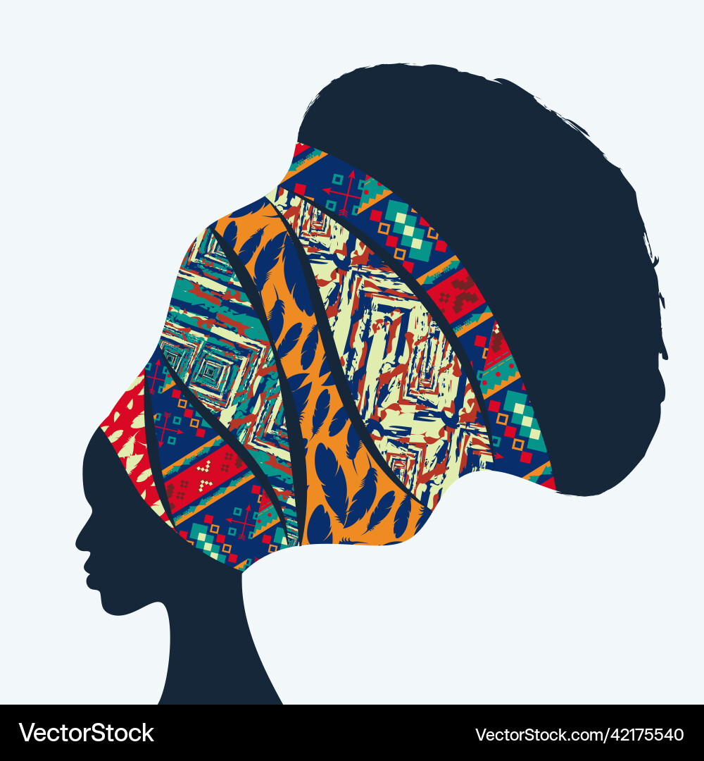African woman head wallpaper Royalty Free Vector Image