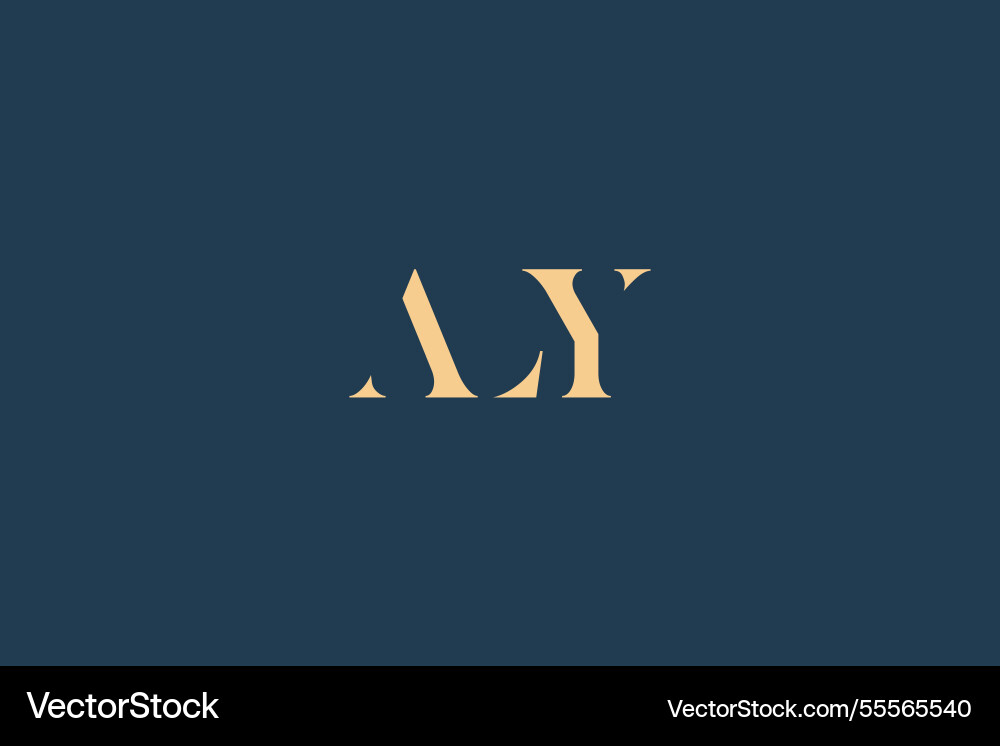 Aly abstract letter logo design Royalty Free Vector Image